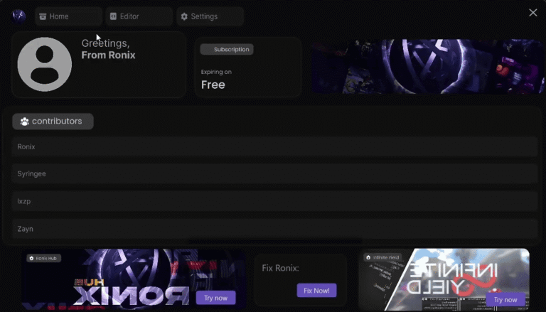 Ronix Executor - #1 Free Roblox Script Executor